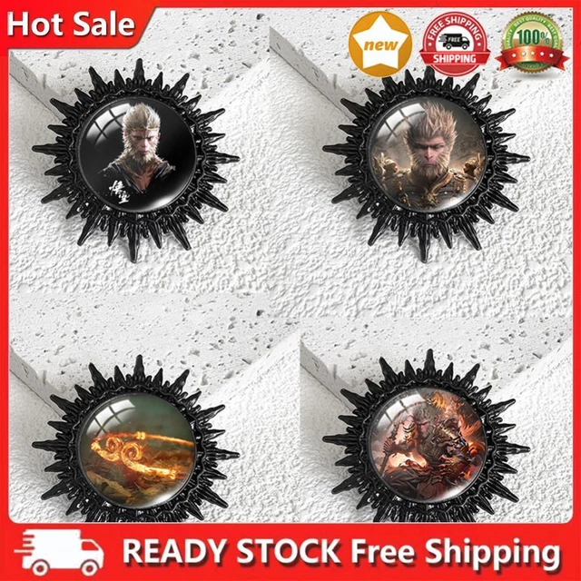 MONKEY KING PIN Metal Gaming Black Myth Wukong Brooch Creative WuKong ...