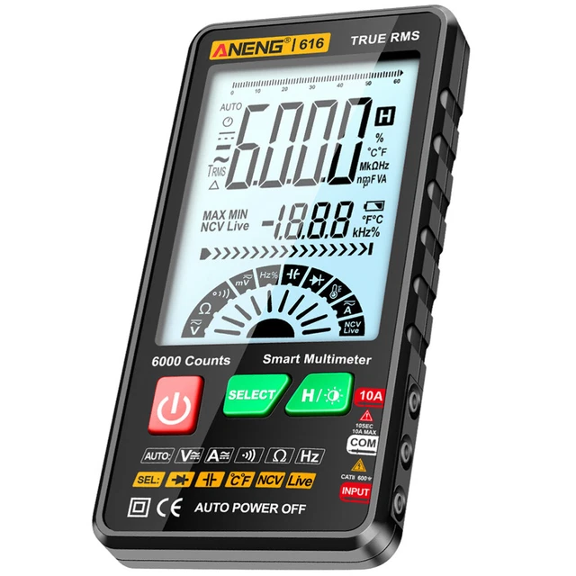 RUBBER DIGITAL MULTIMETER Tester Voltage Current Detector Continuity ...