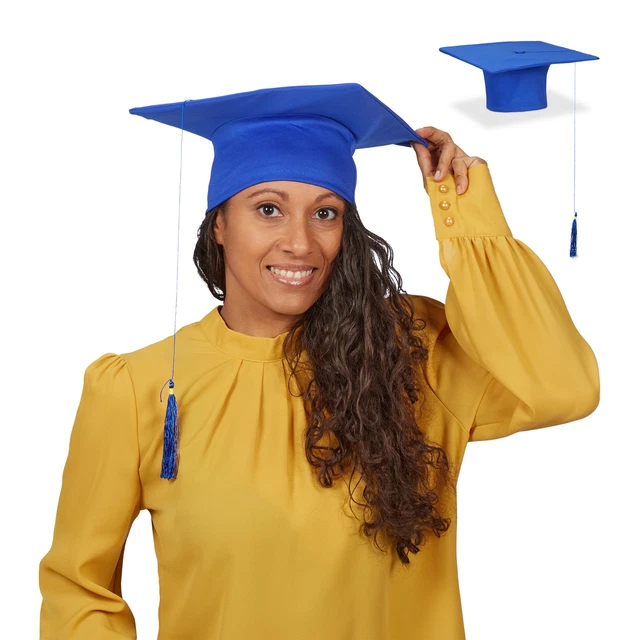 GRADUATION HAT GRADUATE Costume Colourful Set of 2 Graduation Cap ...