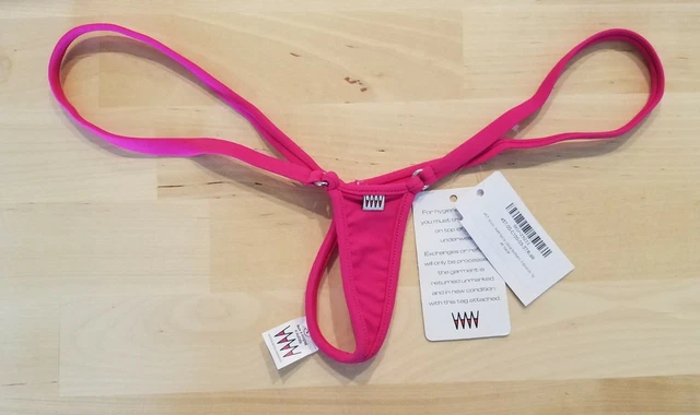 RARE WICKED WEASEL Matt Lycra Micro g-string Bikini Bottom Hibiscus 457 ...