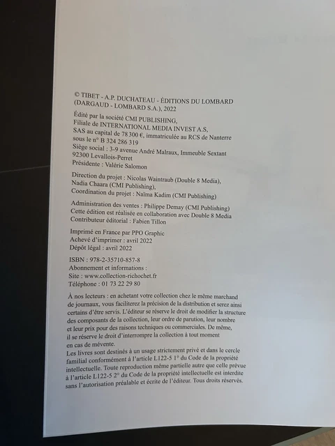 COLLECTION LES ENQUÊTES de Ric Hochet #6 Rapt sur le France avec cahier ...