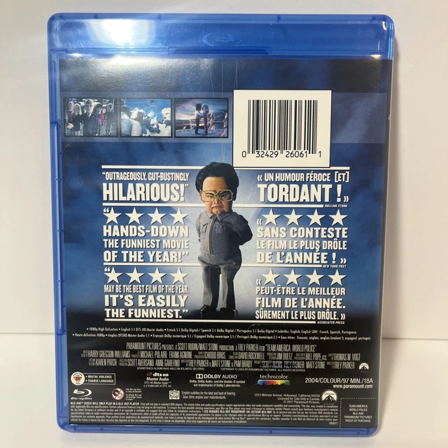TEAM AMERICA-WORLD POLICE (Blu-ray, 2004) $14.88 - PicClick CA