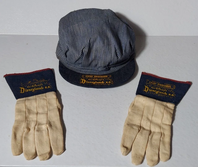VINTAGE 1956 DISNEYLAND Railroad Children's Chief Engineer Hat and ...