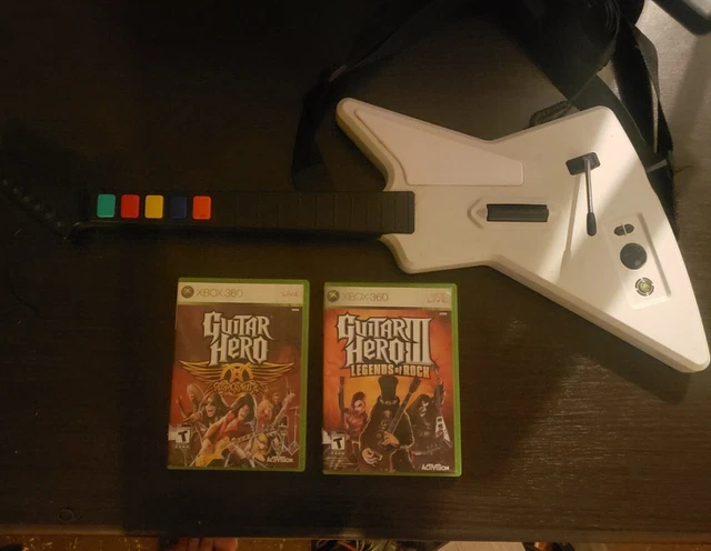 GUITAR HERO XBOX 360 X-Plorer Xplorer Wired Controller RedOctane With 2 ...