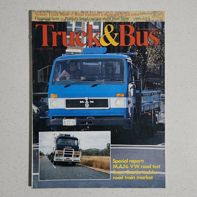 TRUCK & BUS TRANSPORTATION Vintage Australian Magazine August 1980 Vol ...