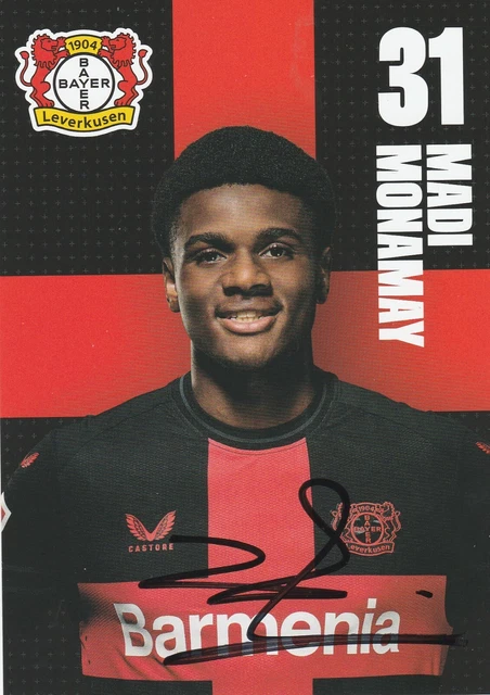 MADI MONAMAY AUTOGRAMMKARTE 2023/24 BAYER 04 LEVERKUSEN 2023/2024 ...