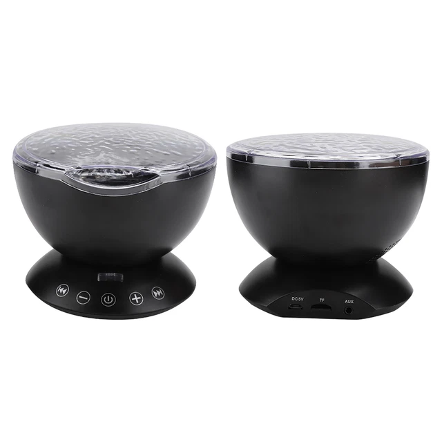 (BLACK) OCEAN WAVE Projector LED Ocean Wave Projector With Mini Speaker ...