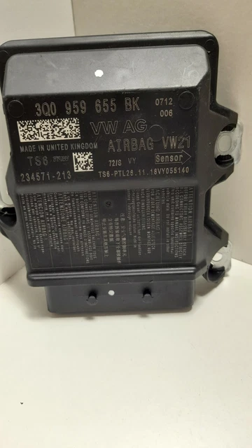 VW PASSAT B8 Airbag Crash Control Sensor Module Unit 3Q0959655BK £27.99 ...