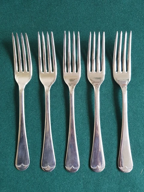 VINTAGE SHEFFIELD OLD English Table Fork x 5 Stainless Steel Cutlery £ ...