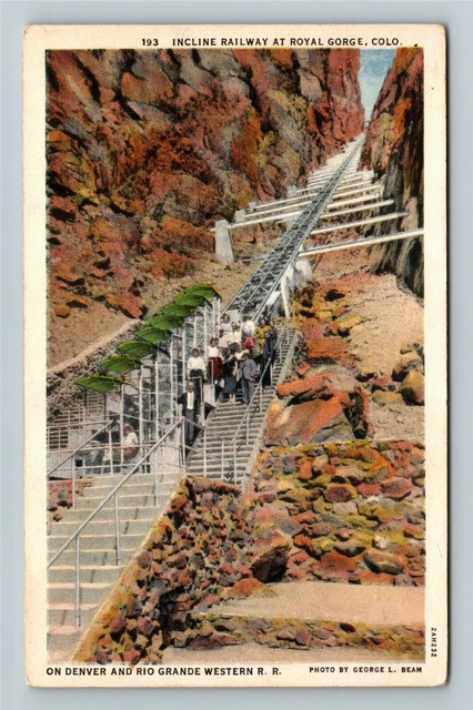 ROYAL GORGE COLORADO INCLINE RAILWAY DENVER RAILROAD Vintage Souvenir ...