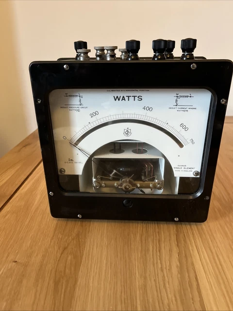 CROMPTON DYNAMOMETER WATTS Meter Vintage £39.95 - PicClick UK