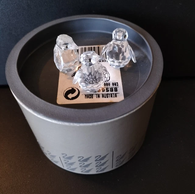 SWAROVSKI CRYSTAL BABY Penguins Set Of 3 Figurines #209588 Penguin ...