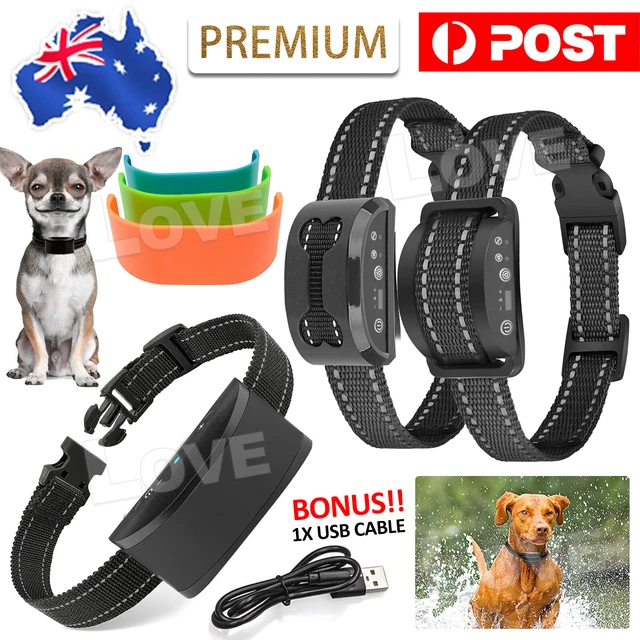 RECHARGEABLE ANTI BARK Collar Non-Shock Dog Pet Stop Barking Training ...