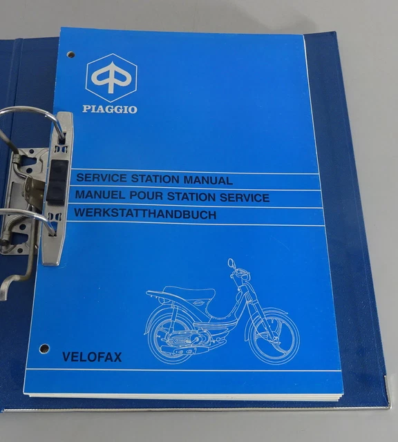 MANUEL D'ATELIER PIAGGIO Vélomoteur Velofax Année 1988-1989 Support 08/ ...