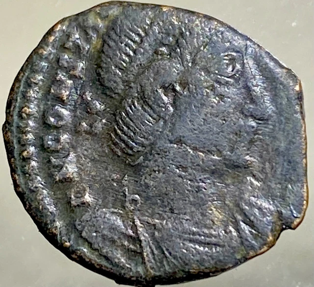BATTLE SCENE ANCIENT Roman Coin 348-350 AD Constantius II Genuine £30. ...