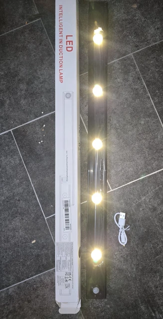 LED MOTION SENSOR USB Rechargeable Wireless PIR Strip Light Cabinet ...