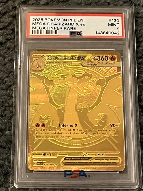 2025 POKEMON PFL En-Phantasmal Flames Mega Hyper Rare Mega Charizard X ...