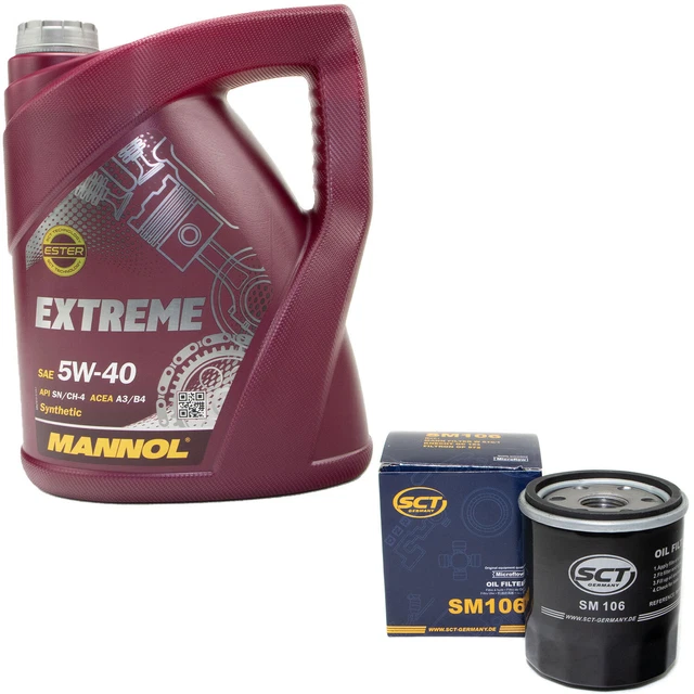 HUILE MOTEUR KIT 5W-40 5 Litre + Filtre à Sm 106 pour Citroen C1 Fiat 107 1.0 EUR 35,95 ...