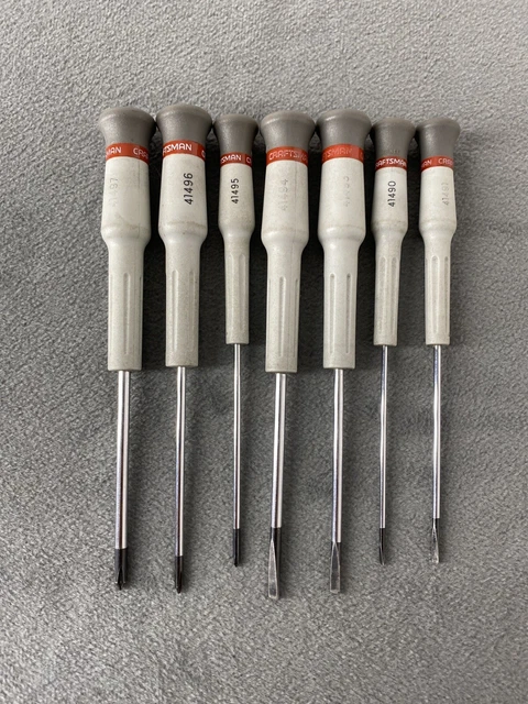 CRAFTSMAN PROFESSIONAL 7PC Micro-Tech Precision Screwdriver Set Made In ...