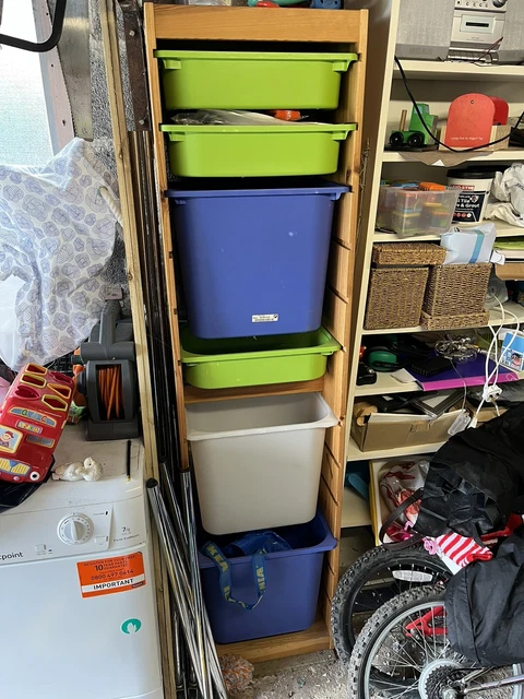 IKEA TROFAST TALL storage unit Unit pine with a mixture of coloured ...