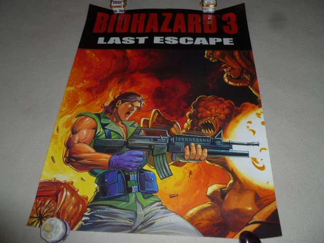 BIOHAZARD 3 LAST Escape Poster Gamecube Carlos Oliveira 23" X 17 ...