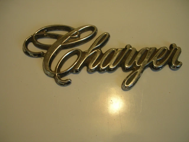 1975 -1978 DODGE Charger Front Fender Side Badge Emblem Script ...