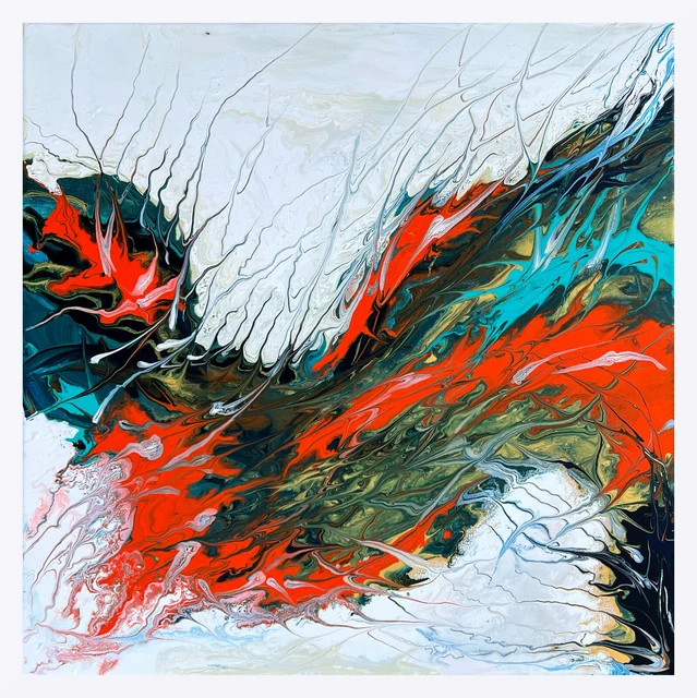 ORIGINAL FRANZ ABSTRAKTE Malerei Acryl Bild auf Leinwand handgemalt UNIKAT bunt EUR 70,00 ...