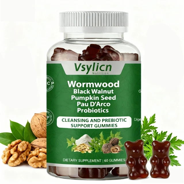 PURE NATURAL CLEANSE Gummies | Wormwood, Clove & Black Walnut, Vegan UK ...