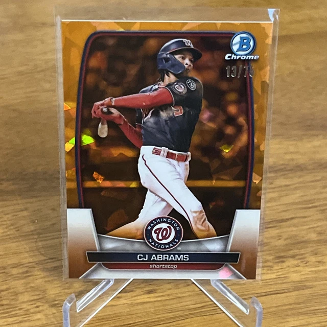 CJ ABRAMS 2023 Bowman chrome saphir orange 13/75 RARE !! EUR 1,86 - PicClick FR