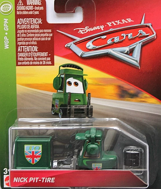 CARS 2 - NICK PIT TIRE - GEARSLEY'S PIT CREW - Mattel Disney Pixar £20. ...
