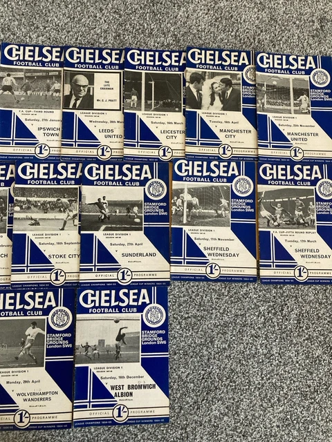 JOB LOT OF 19 Chelsea Home Programmes 1967-68 Season. £10.80 - PicClick UK