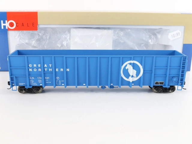 GREAT NORTHERN GN 174541 Blue Wood Chip Gondola Car Walthers HO Train ...