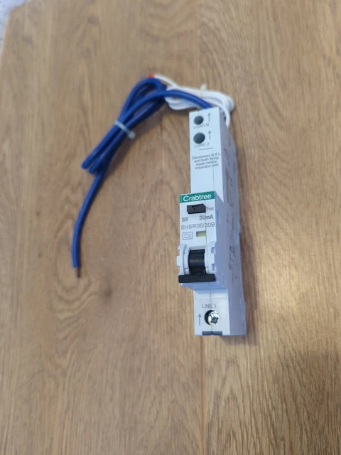 CRABTREE LOADSTAR RCBO 16 Amp 30mA B16 Tipo B 16A 6FSR16/30B NUOVO EUR 18,61 - PicClick IT