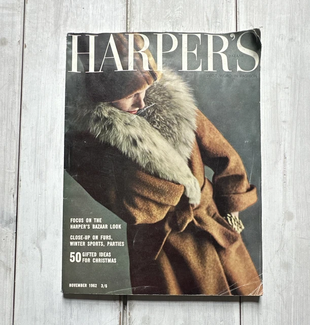 HARPER'S BAZAAR MAGAZINE November 1962 Issue Pamela Tiffin Vintage ...