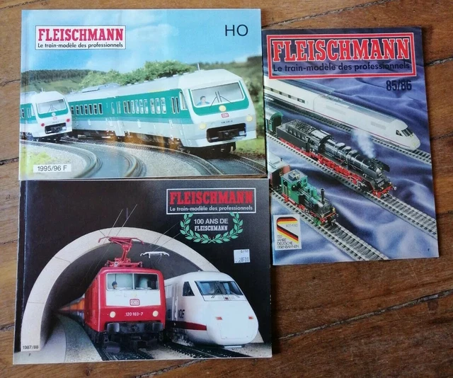 FLEISCHMANN TRAIN 3 catalogues 1985 1986, 1987 1988, 1995 1996 HO + N ...