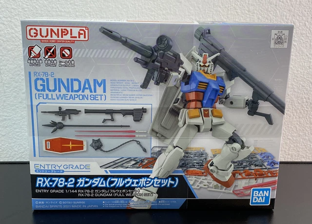 GUNPLA RX-78-2 GUNDAM (Full Weapon Set) Entry Grade 1/144 Bandai Spirits EUR 24,78 - PicClick FR