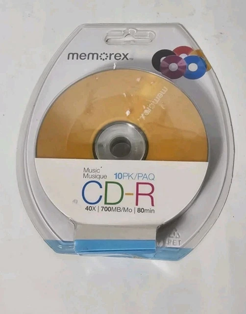MEMOREX CD-R MUSIC Cool Colors 40X 700Mb 80Min 10 Pk $13.99 - PicClick