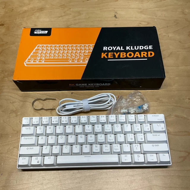 ROYAL KLUDGE RK61 Tri-modes Mechanical Keyboard Brown Switch, Ice Blue ...