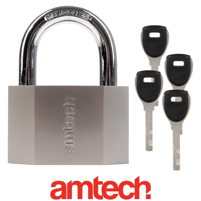 70MM LARGE AMTECH PADLOCK Front Back Shed Garage Gate Door Security ...