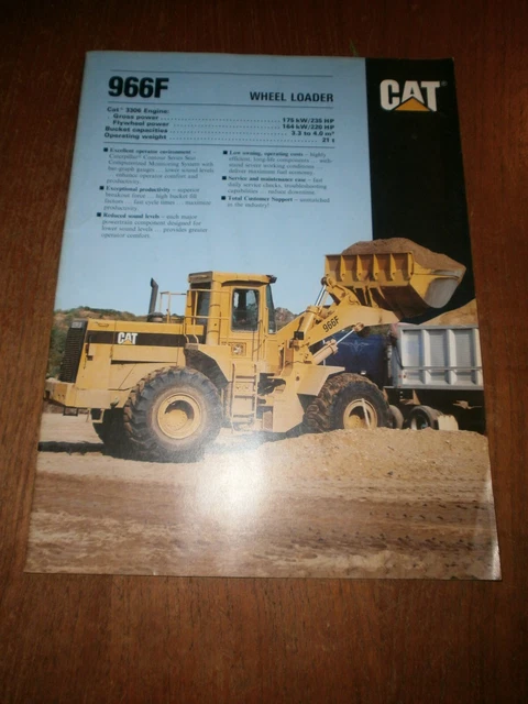 CATERPILLAR (CAT) HEAVY Plant/Trucks/Digger Brochure-Wheel Loader 996F ...