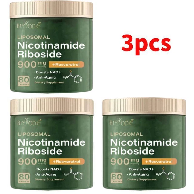 NICOTINAMIDE RIBOSIDE +RESVERATROL NAD+ Supplements 900mg Anti.Aging ...