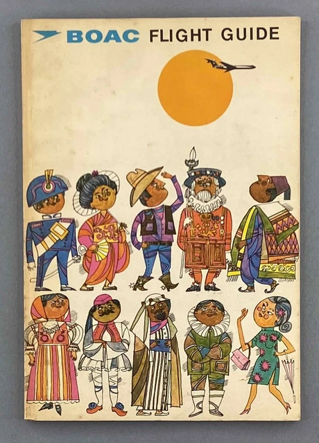 BOAC FLIGHT GUIDE Route Map Airline Brochure 1966 Vickers Vc10 Boeing ...