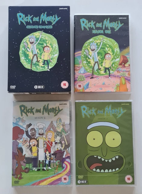 RICK AND MORTY Complete Season One, Two & Three 1-3 DVD Box Set 6 Discs ...