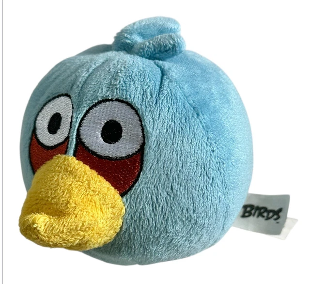 ANGRY BIRDS BLUE Bird Soft Toy Jay Small 4" Plush NO SOUND 2010 Rovio £ ...