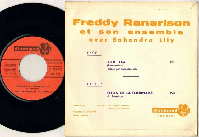 FREDDY RANARISON &VITA Teo" Madagascar Sega Jerk 70'S Sp Discomad 466 ...