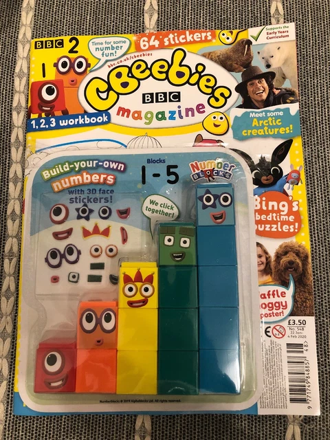1-5 NUMBERBLOCKS CBEEBIES Magazine Figurine Jouet Jeu Stickers Maison ...