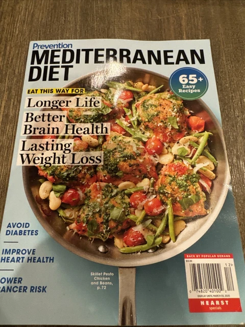 PREVENTION MEDITERRANEAN DIET Cooking Magazine, 2025 MGRK8 B5 £11.12 ...