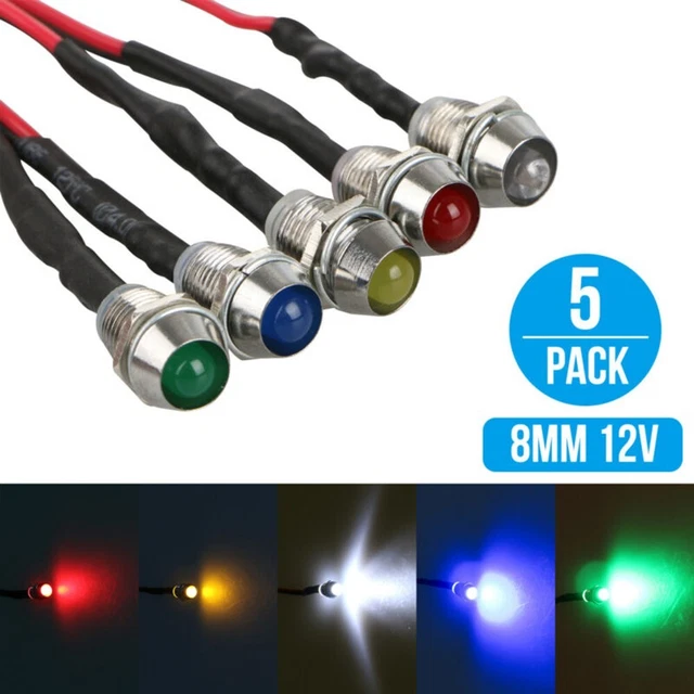 LAMPE LED TABLEAU de Bord Utile Panneau Marine Camion 8mm Intérieur 12V ...
