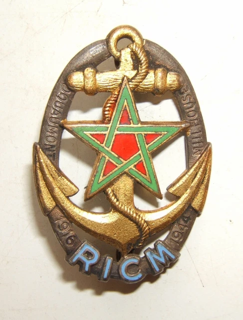 INSIGNE REGIMENT D'INFANTERIE COLONIALE DU MAROC - 46 mm - Drago EUR 20,00 - PicClick FR