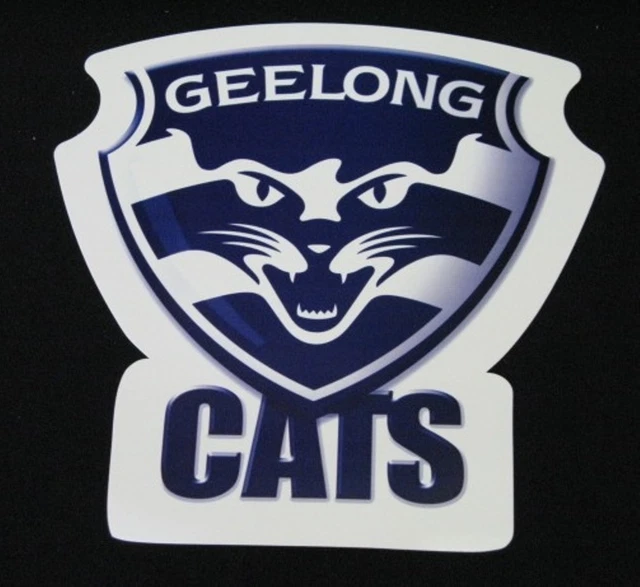 SINGLE GEELONG CATS Afl Logo Mega Spot Car Decal Sticker Boat Large $9. ...